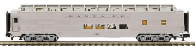 Santa Fe 70' Streamlined Full Length Vista Dome Passenger Car (Ribbed ...