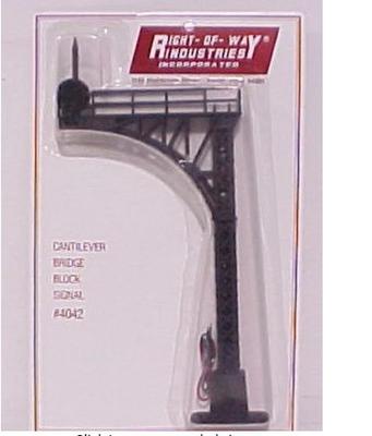 Right-of-Way 4042 O Scale Cantilever Bridge Block Signal