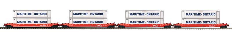20-92435 4-Car Husky Stack Set - CP Rail