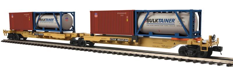 TTX 2-Car Spine Car Set w/(1) Tank Container (1) 20' Container