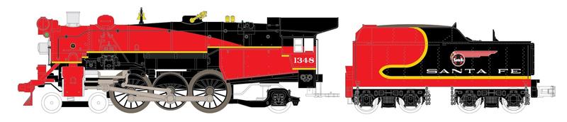 30-1889-1 Black Bonnet Santa Fe 4-6-2 Imperial P47 Pacific Steam Engine ...
