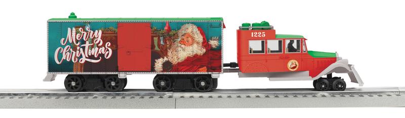 30-21321-1 RailKing Christmas Galloping Goose Diesel With Proto-Sound 3.0