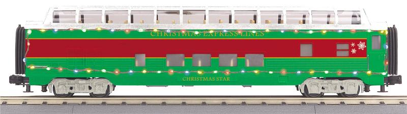30-68289 RailKing Christmas 60’ Streamlined Full-Length Vista Dome Car ...