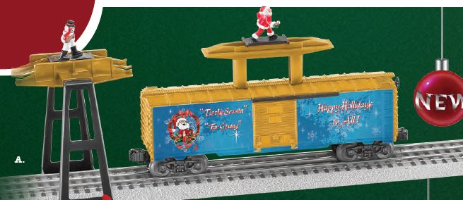 Santa and Snowman Operating Boxcar