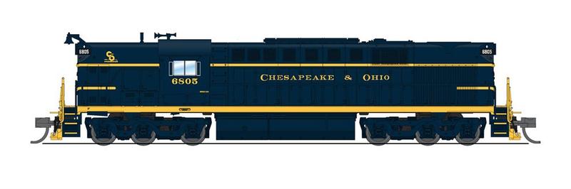 6628 Alco RSD-7, C&O #6805, Blue & Yellow, Paragon4 Sound/DC/DCC, N