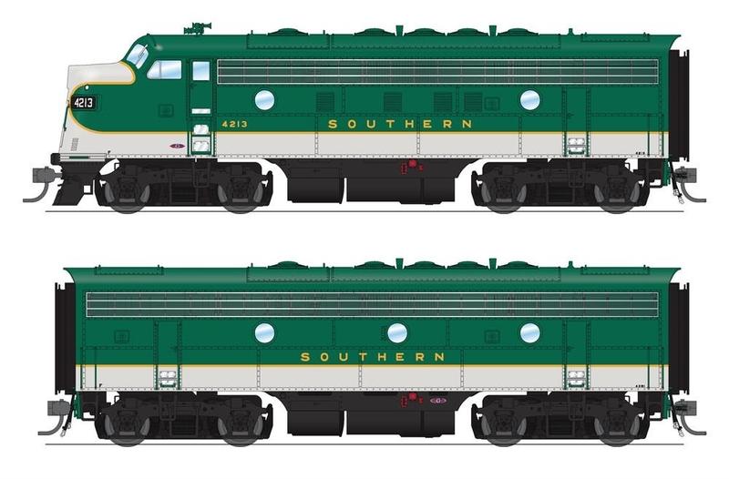 6679 Broadway Limited Imports HO 6679 EMD F7 A/B Set, Southern #4213/4391