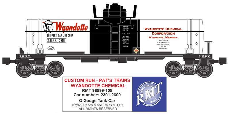 RMT-96899-108 Wyandotte Chemical 8,000 Gallon Tank Car 6-Car Set - Pat ...