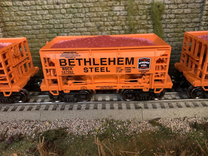 RMT BETHLEHEM STEEL O GAUGE ORE CARS. Very Limited! These cars have the ...