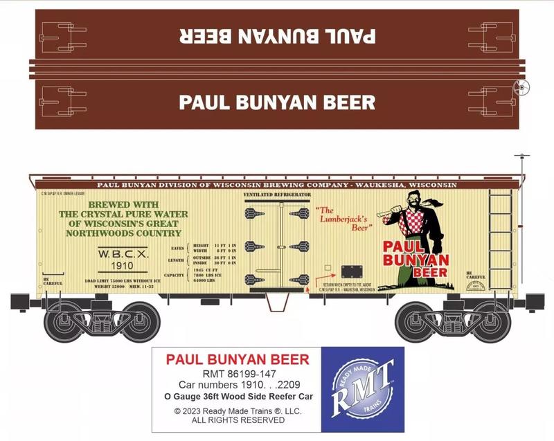 RMT-86199-147 Paul Bunyan Beer 36' Woodside Reefer