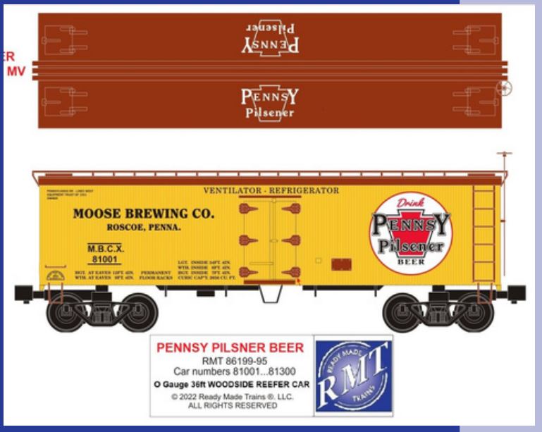 RMT-86199-95 Pennsy Pilsener 36' Woodside Reefer