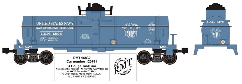 RMT-96832 US NAVY Pearl Harbor Tank Car 6-Car Set